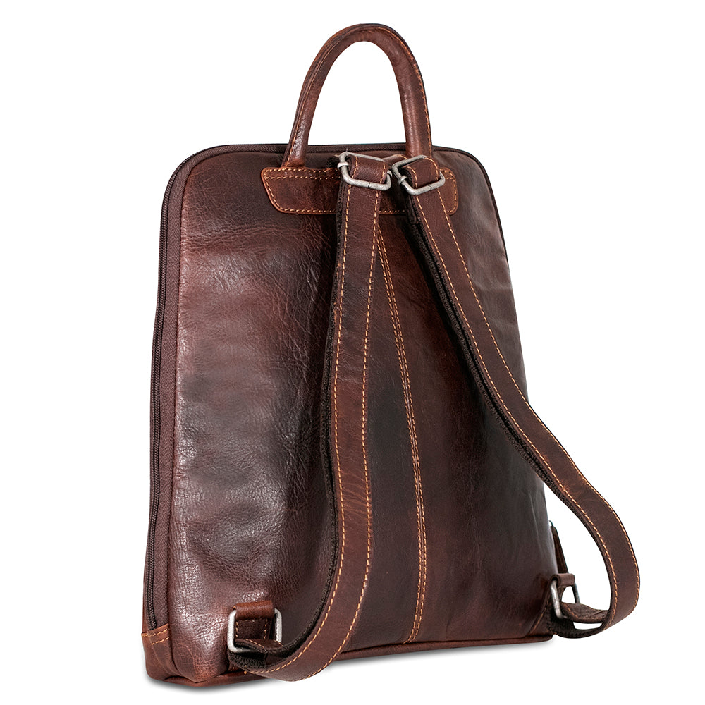Leather Slim Backpack - Voyager Women's #7537 | Jack Georges